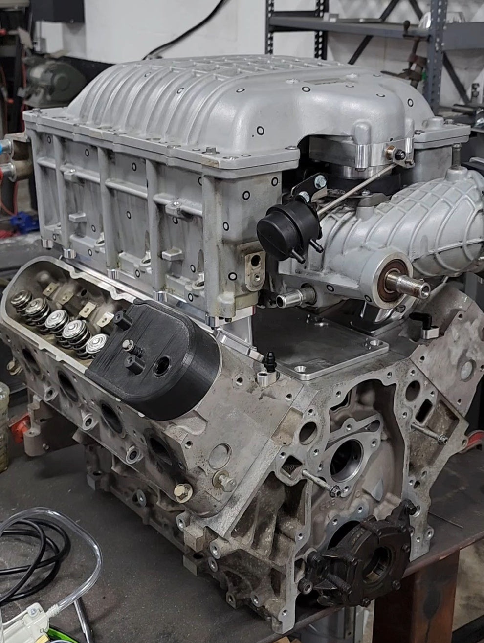 Billet Aluminum Adapters for Hellcat Supercharger to LS Engine Cathedr ...